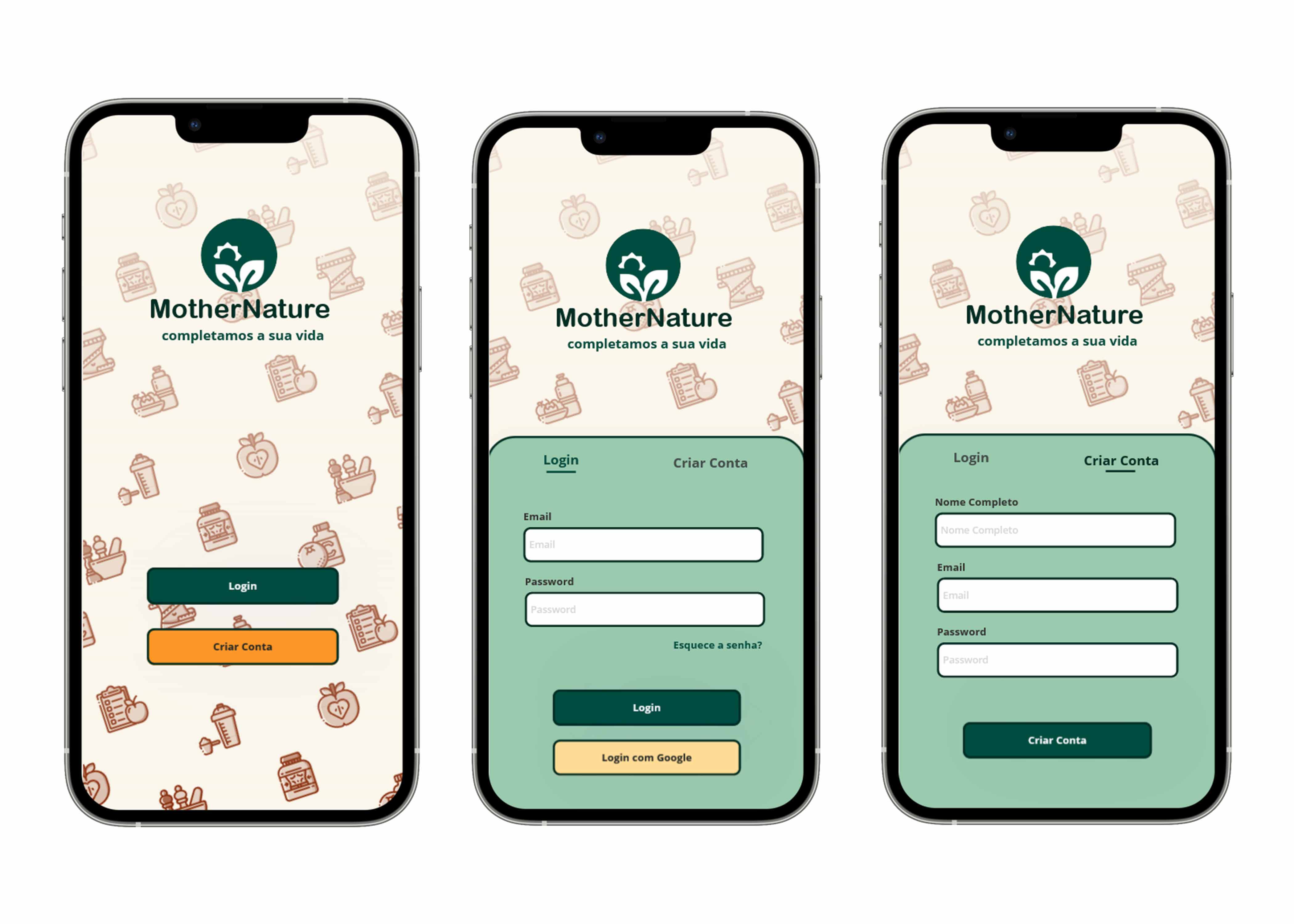 Mothernature Mobile App UI